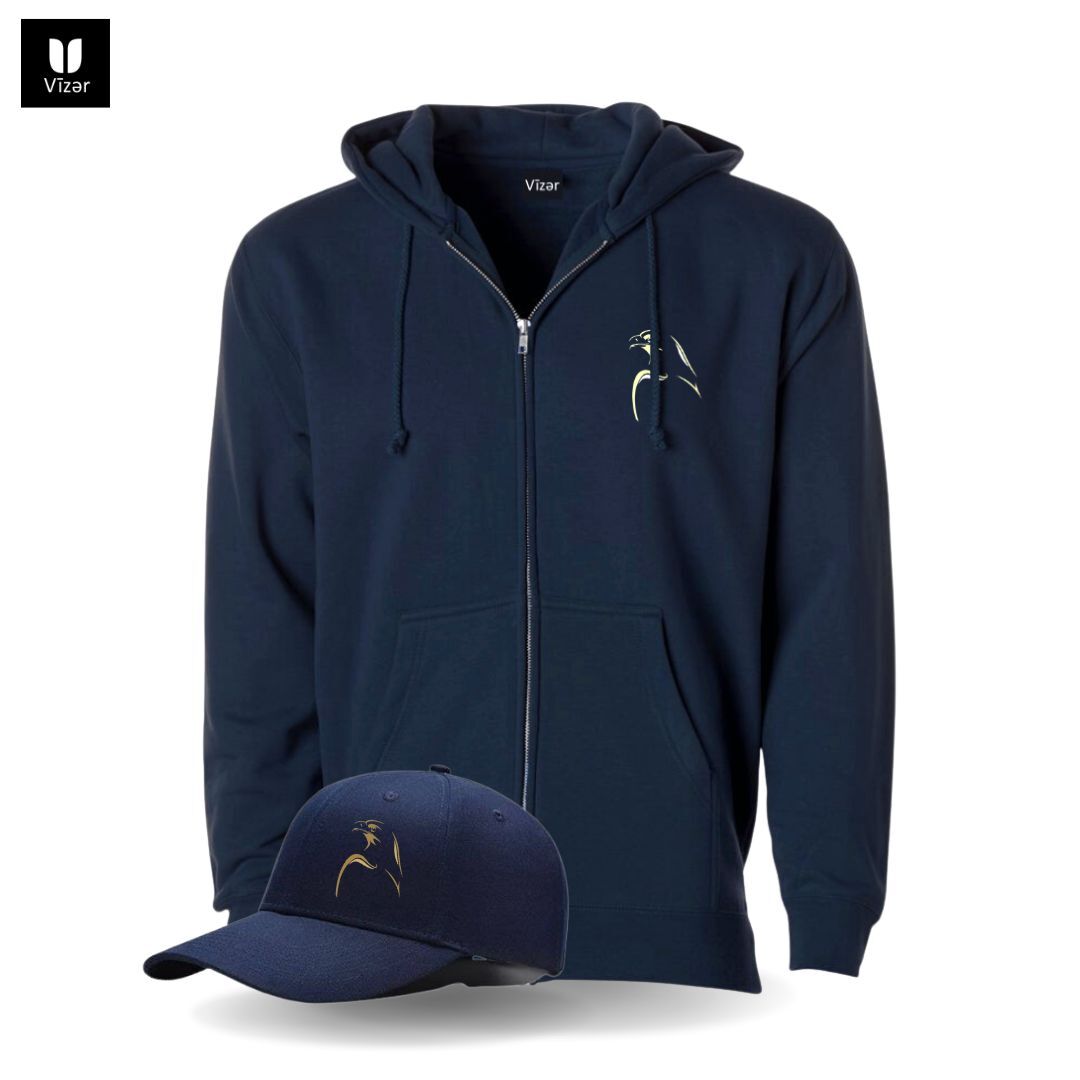 Falcon Hoodie Jacket + Cap_ Navy Blue – vizer Store